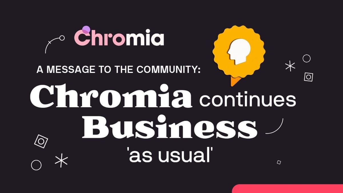 A message from the founders of Chromia